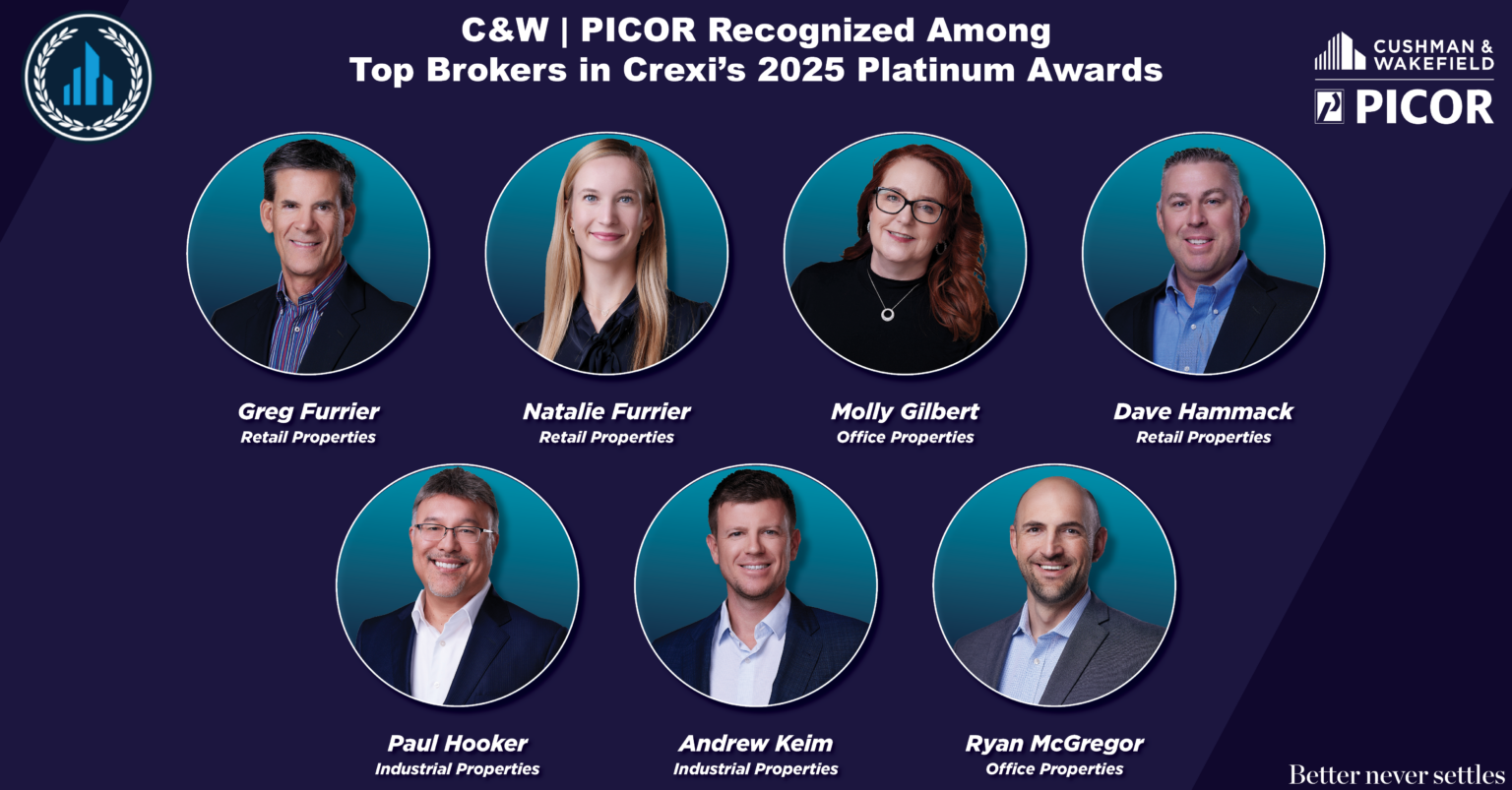 C&W | PICOR Recognized Among Top Brokers in Crexi’s 2025 Platinum ...